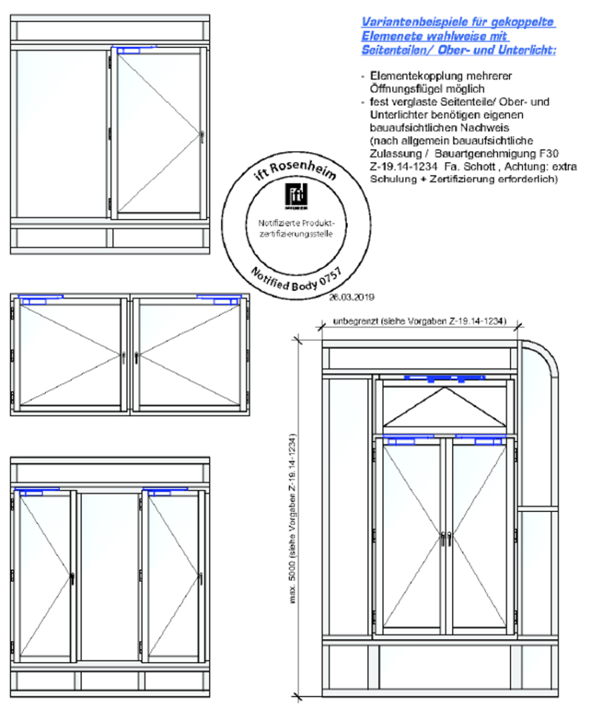 Brandschutzfenster F30, EI30 in Hamburg | Brandschutzverglasung